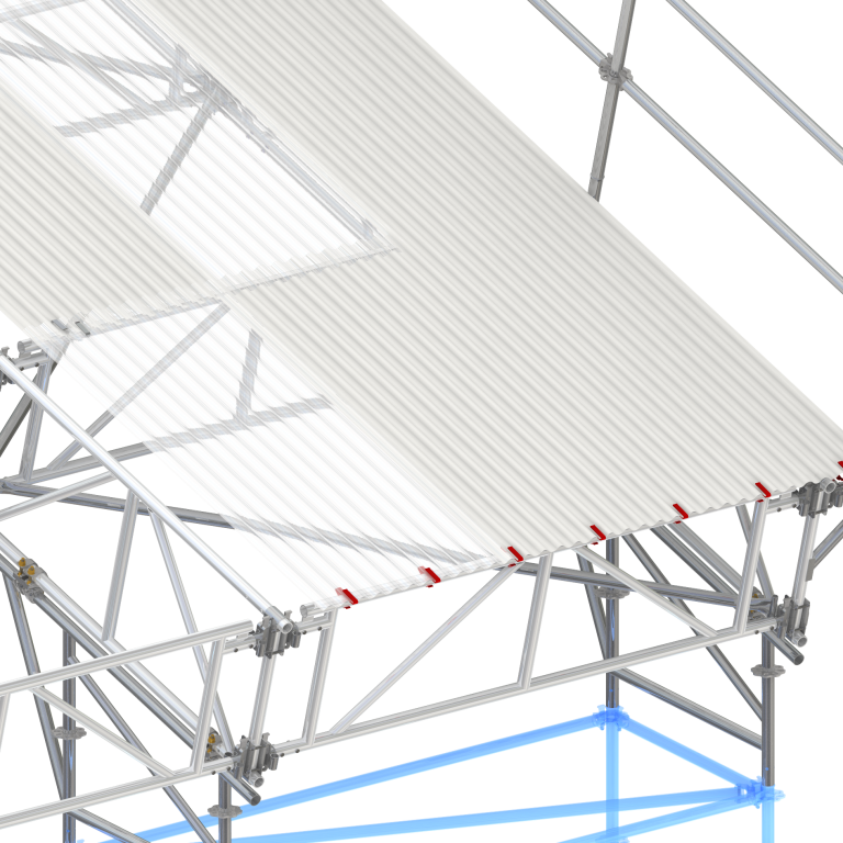 ÉCHAFAUDAGE PARAPLUIE PRÉFABRIQUÉ ALUMINIUM | LVTec